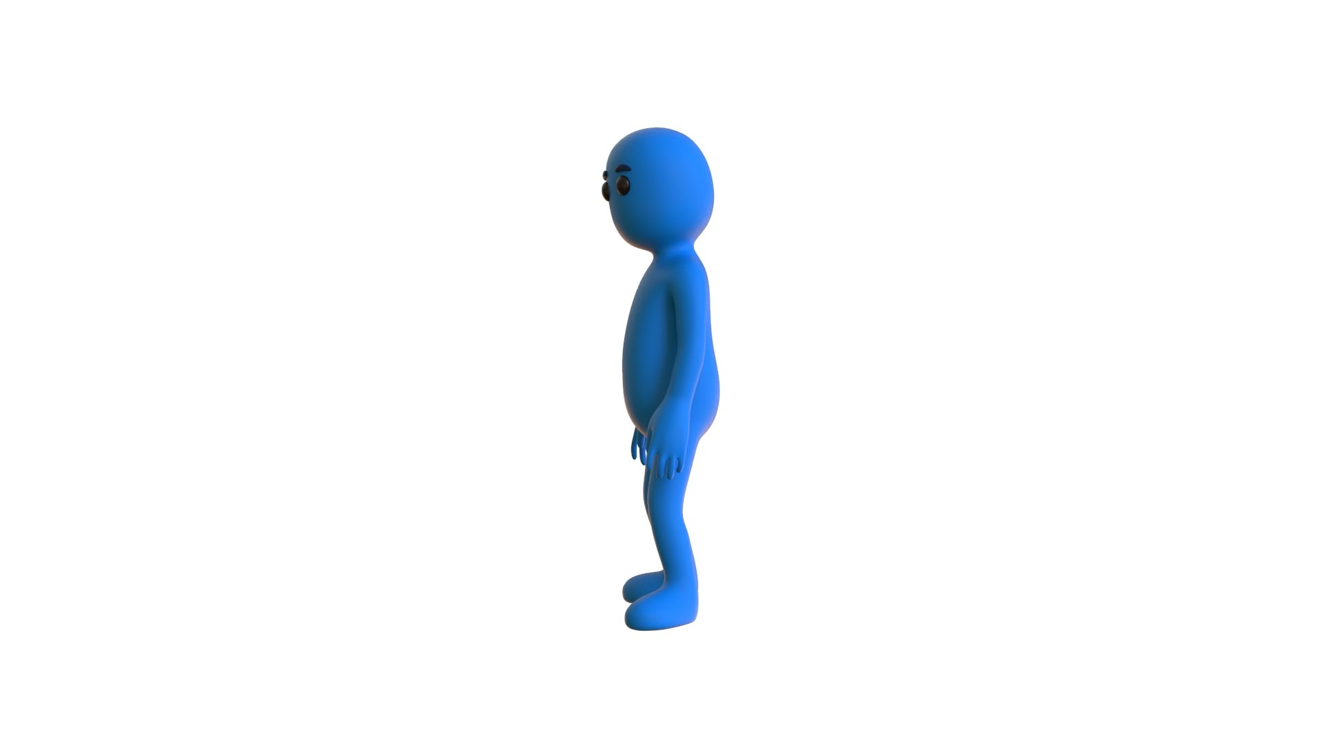 Low Poly Blue Guy Rigged Model - TurboSquid 2382794