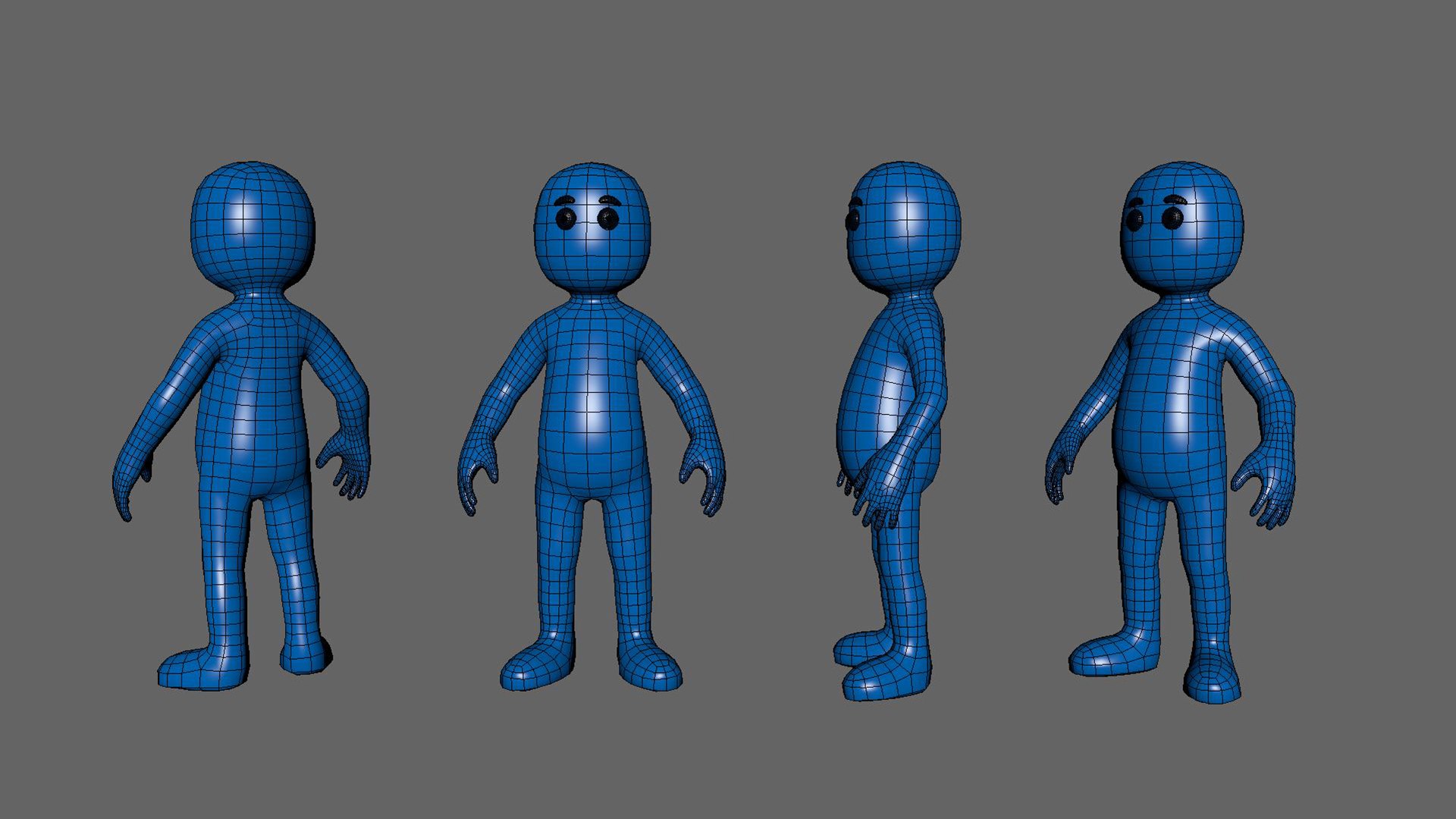 Low Poly Blue Guy Rigged Model - TurboSquid 2382794
