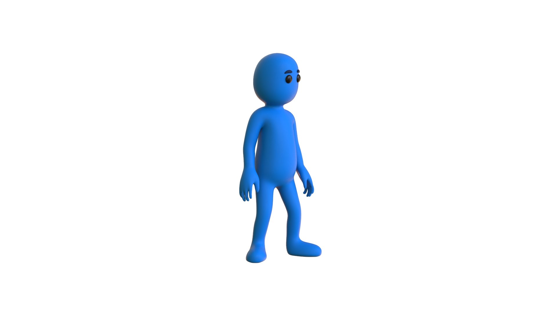 Low Poly Blue Guy Rigged Model - TurboSquid 2382794