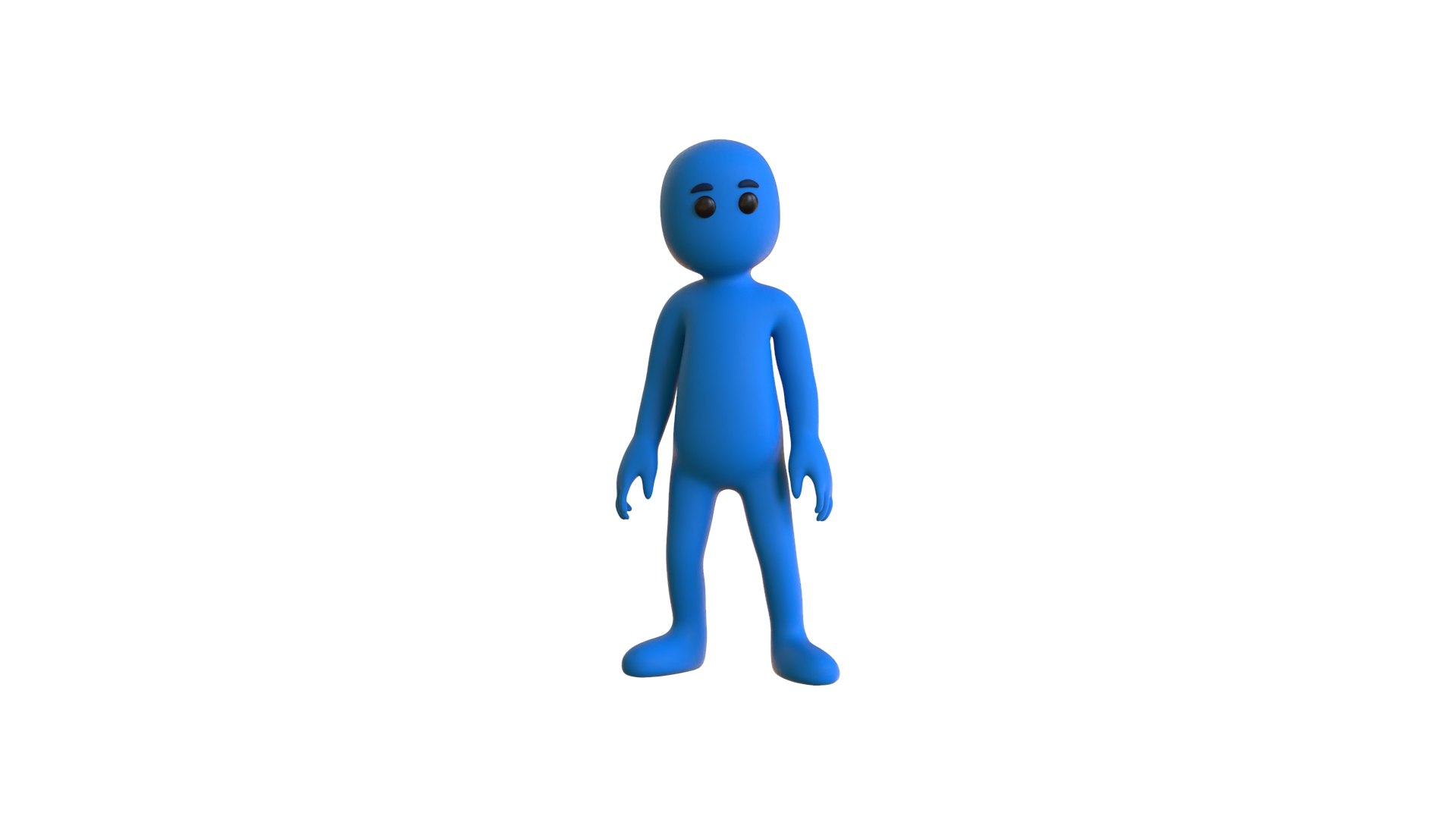 Low Poly Blue Guy Rigged Model - TurboSquid 2382794