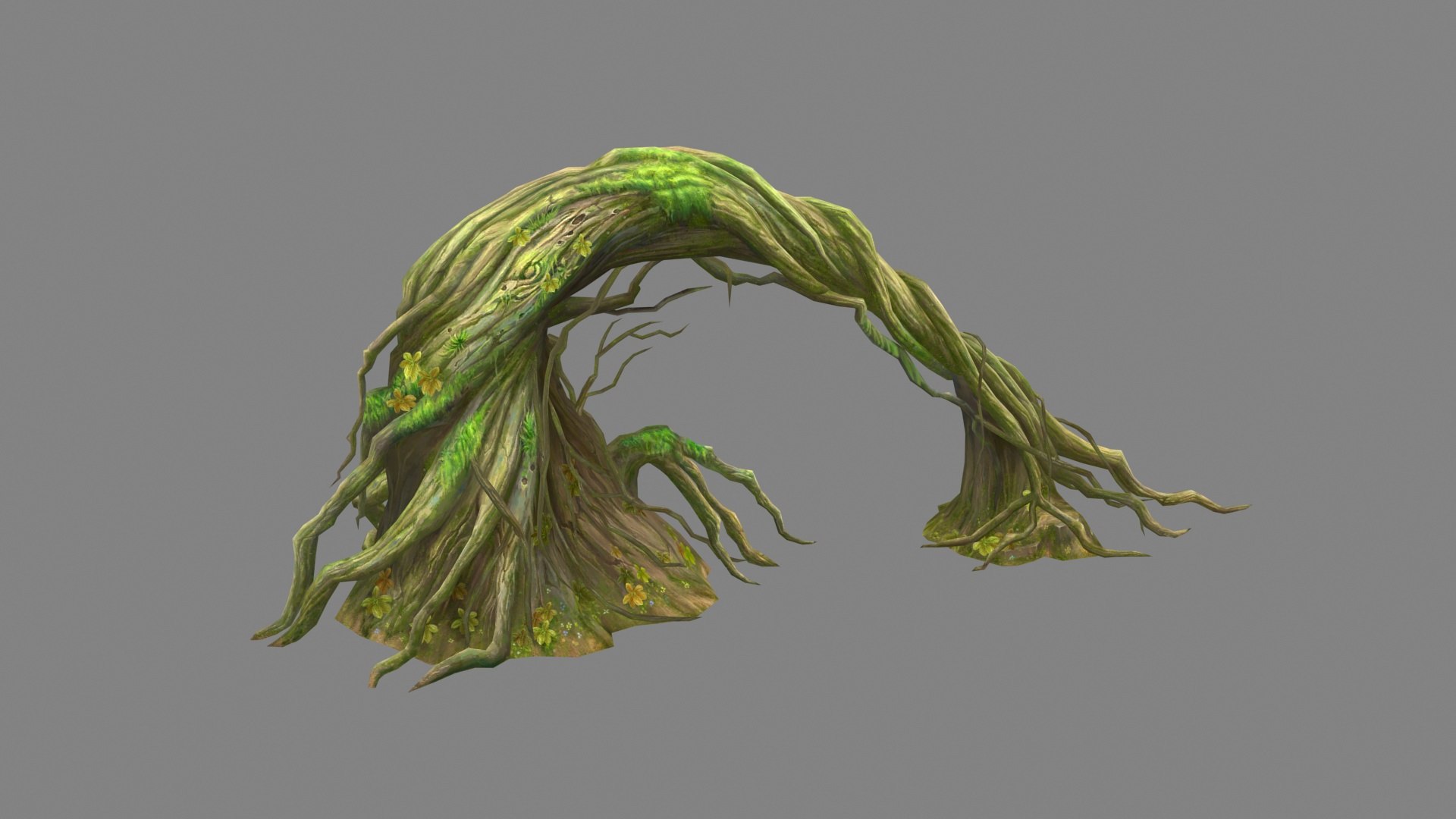 3D Fallen Trees - Curved Vines - Jungle Roots - TurboSquid 2259594