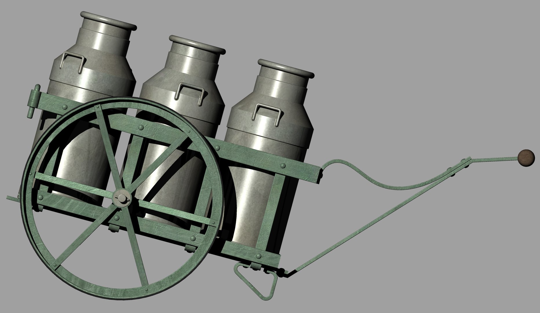 3D Dutch Milk Cart - TurboSquid 1393371