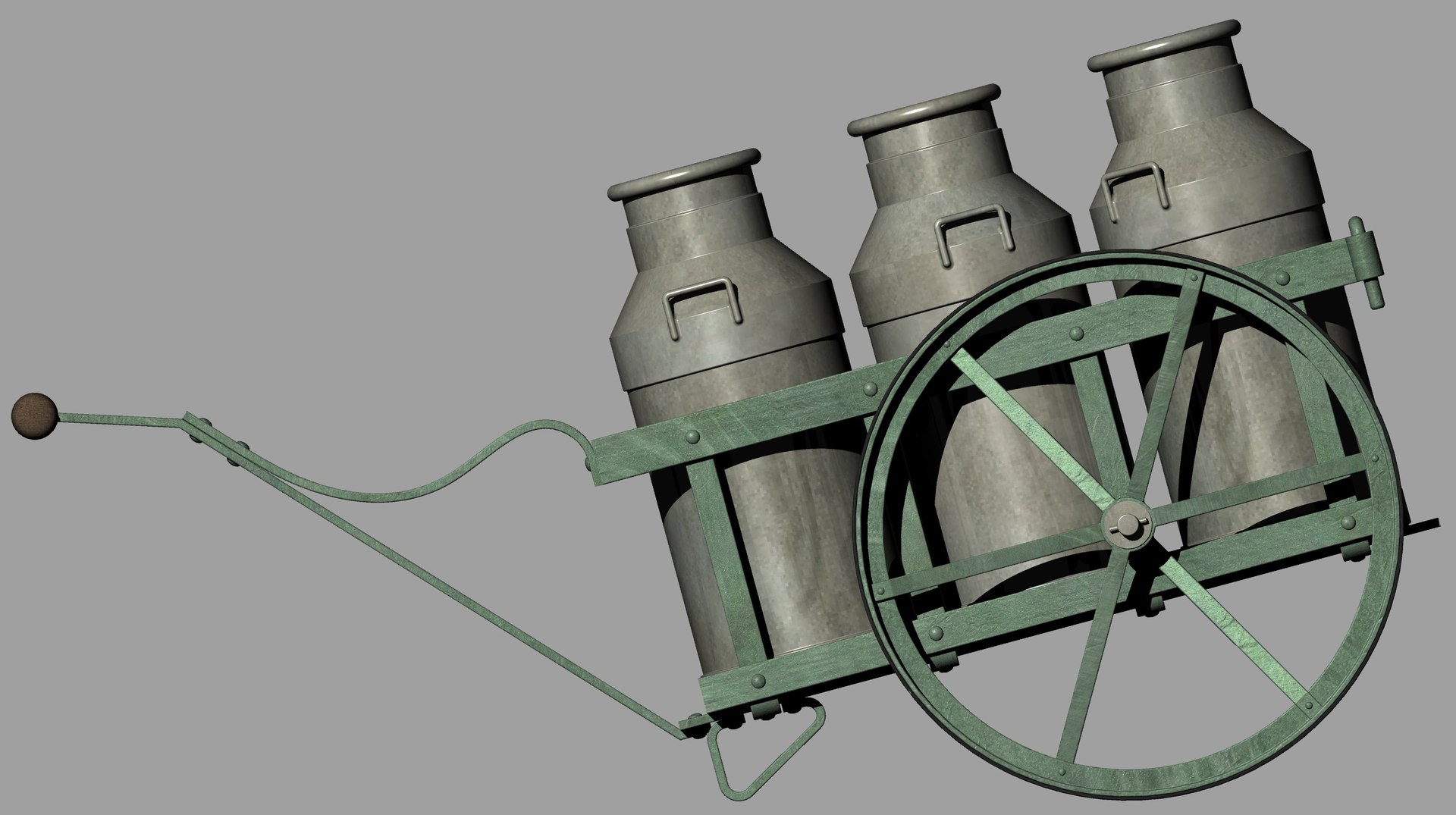 3D Dutch Milk Cart - TurboSquid 1393371