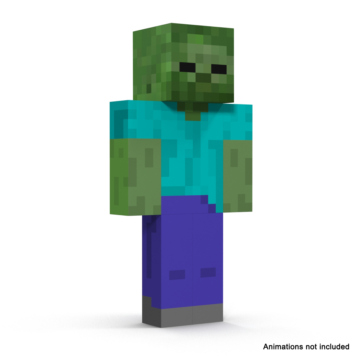 modelo 3d Minecraft Zombie aparejado para Cinema 4D - TurboSquid 1499626