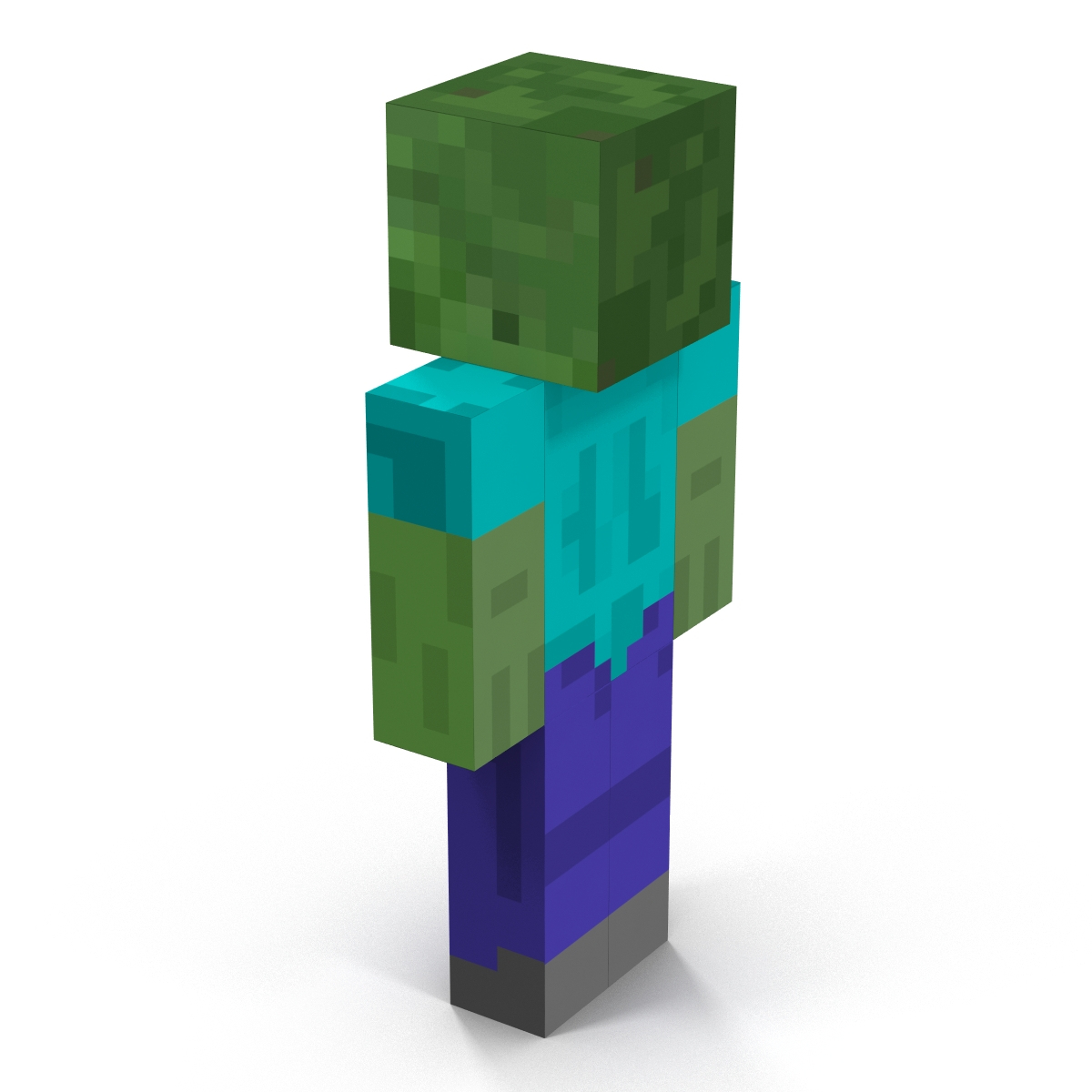 modelo 3d Minecraft Zombie aparejado para Cinema 4D - TurboSquid 1499626