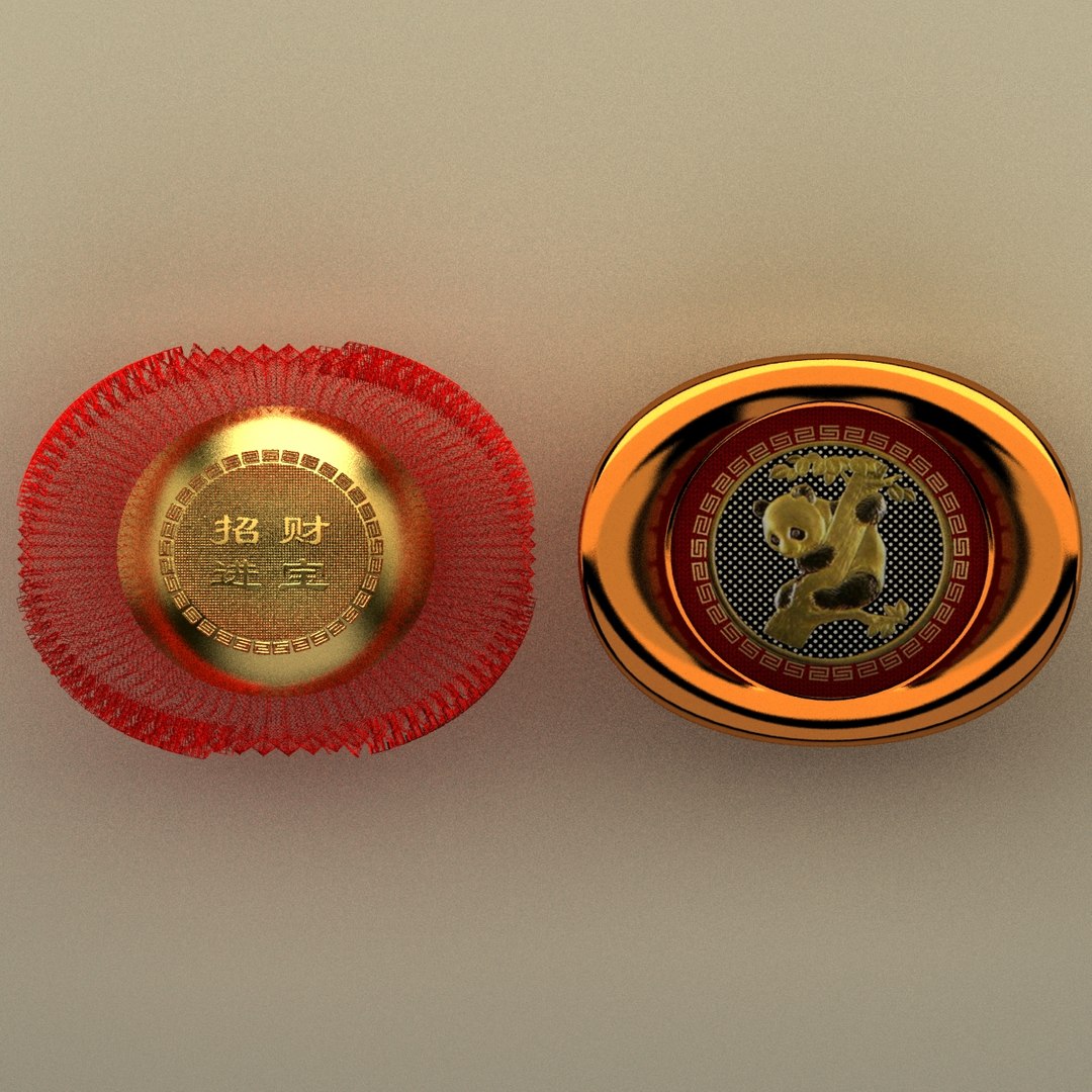 Chinese Gold Ingot 3D Model - TurboSquid 1505089
