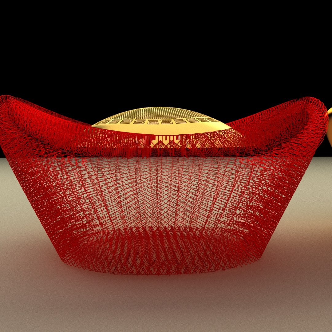 Chinese Gold Ingot 3D Model - TurboSquid 1505089