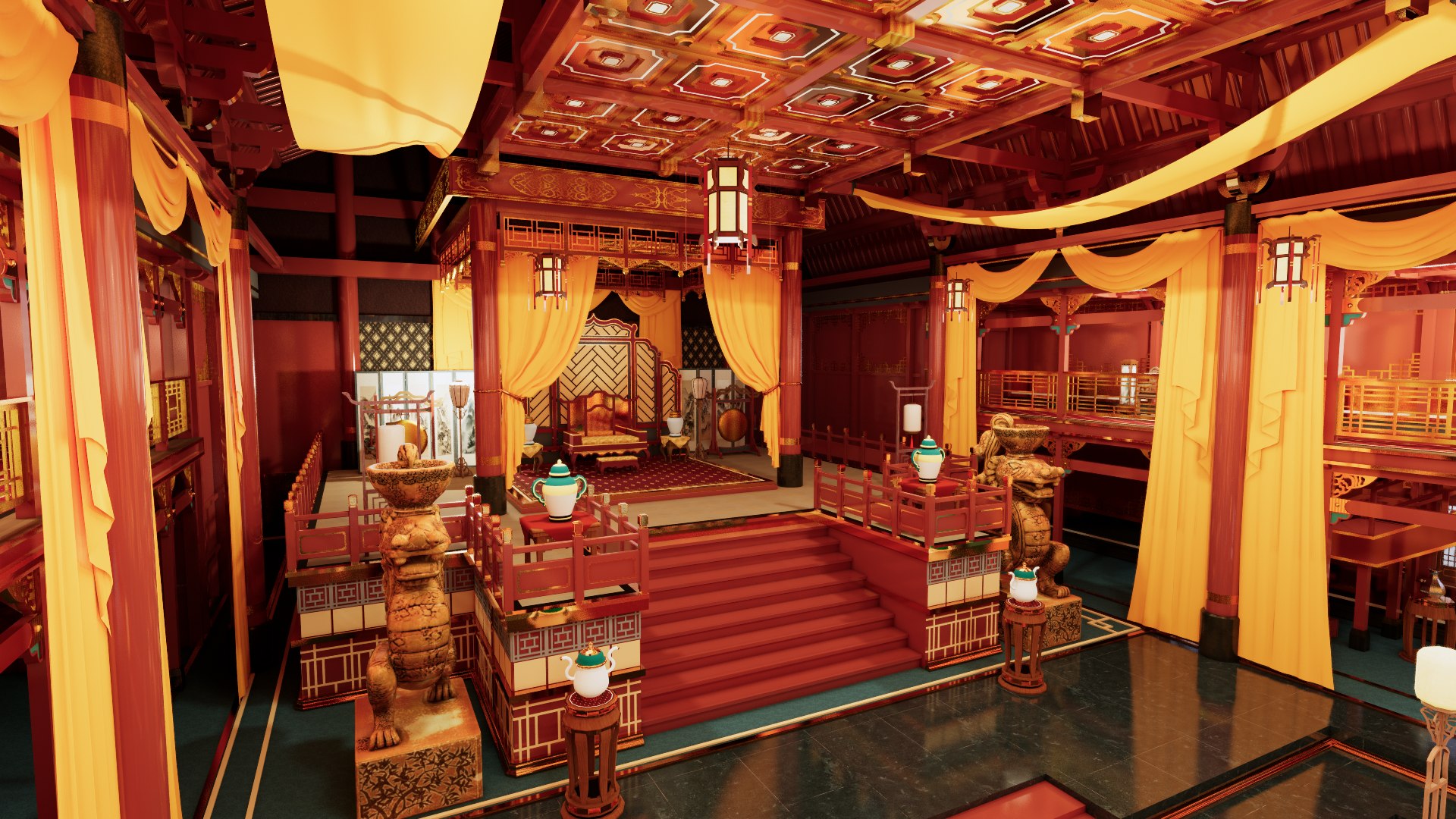 Chinese Palace Interior-A1 Model - TurboSquid 2138267