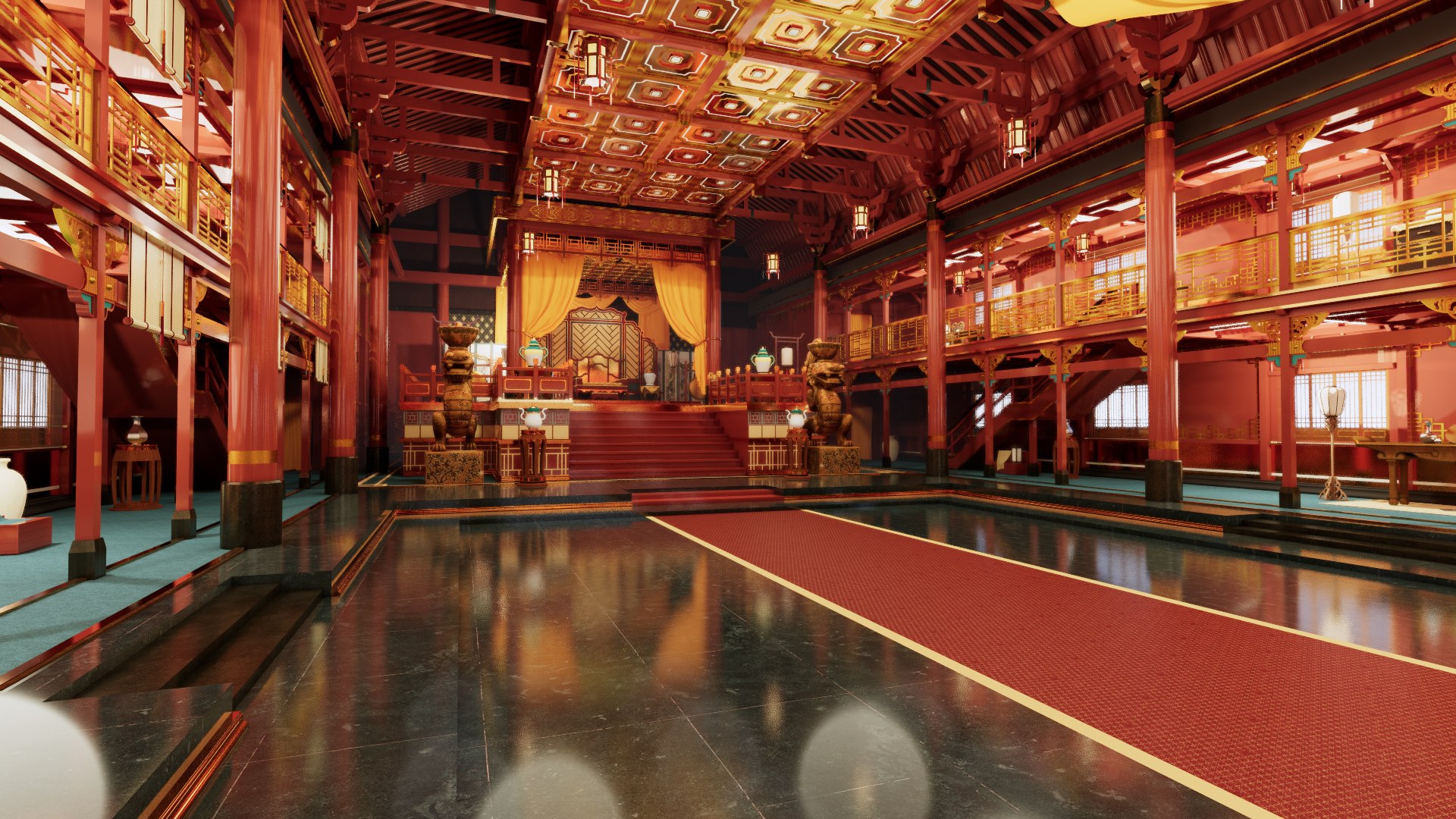 Chinese Palace Interior-A1 Model - TurboSquid 2138267
