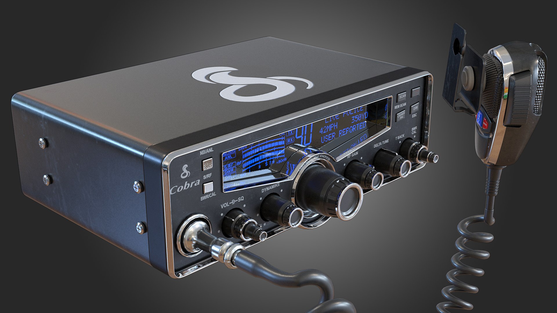 Cobra Cb Radio 3D Model - TurboSquid 1605294