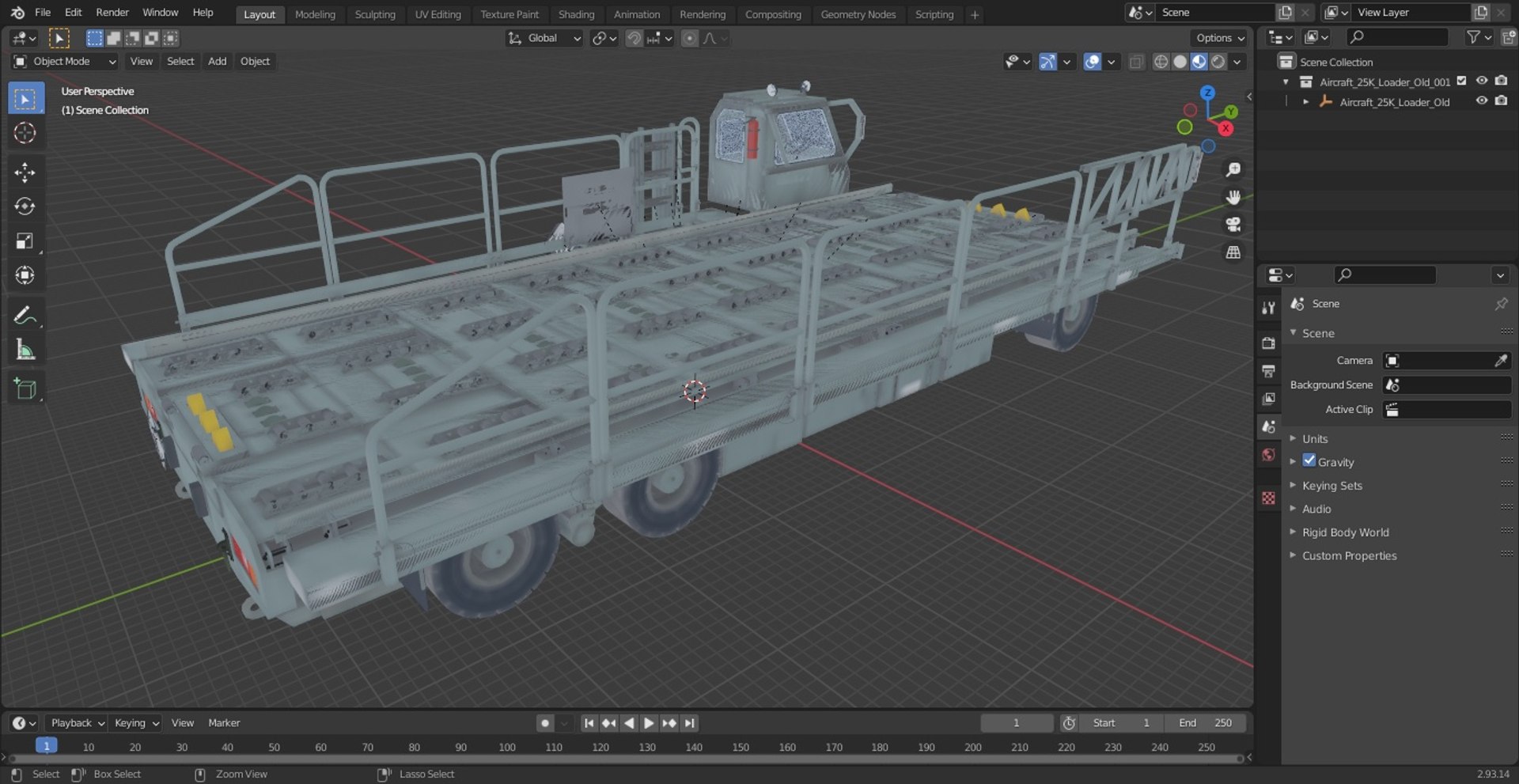 Aircraft 25K Loader Old 3D model - TurboSquid 2025437