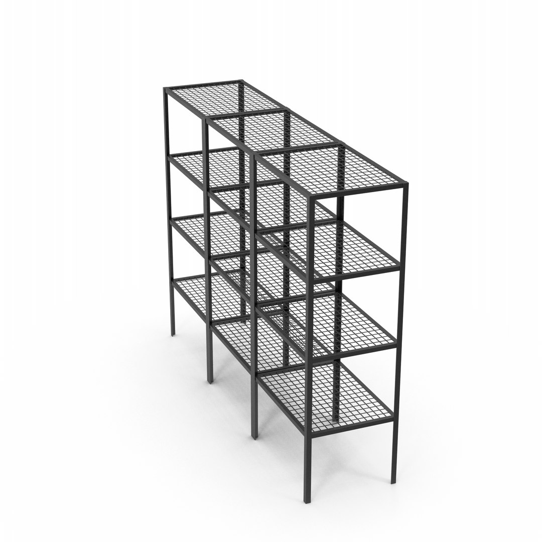 3D Model Metal Warehouse Racks - TurboSquid 2305641