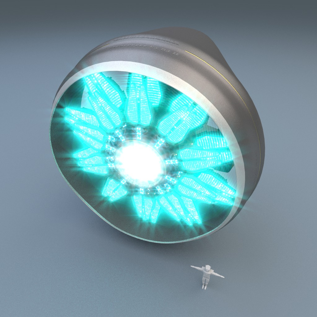 3d drive warp spaceship model