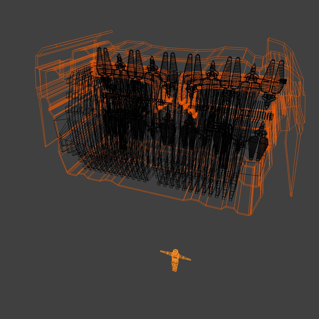 3d drive warp spaceship model