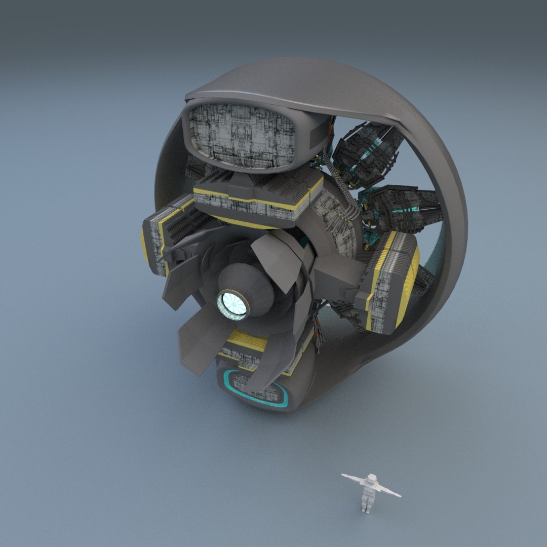 3d Drive Warp Spaceship Model
