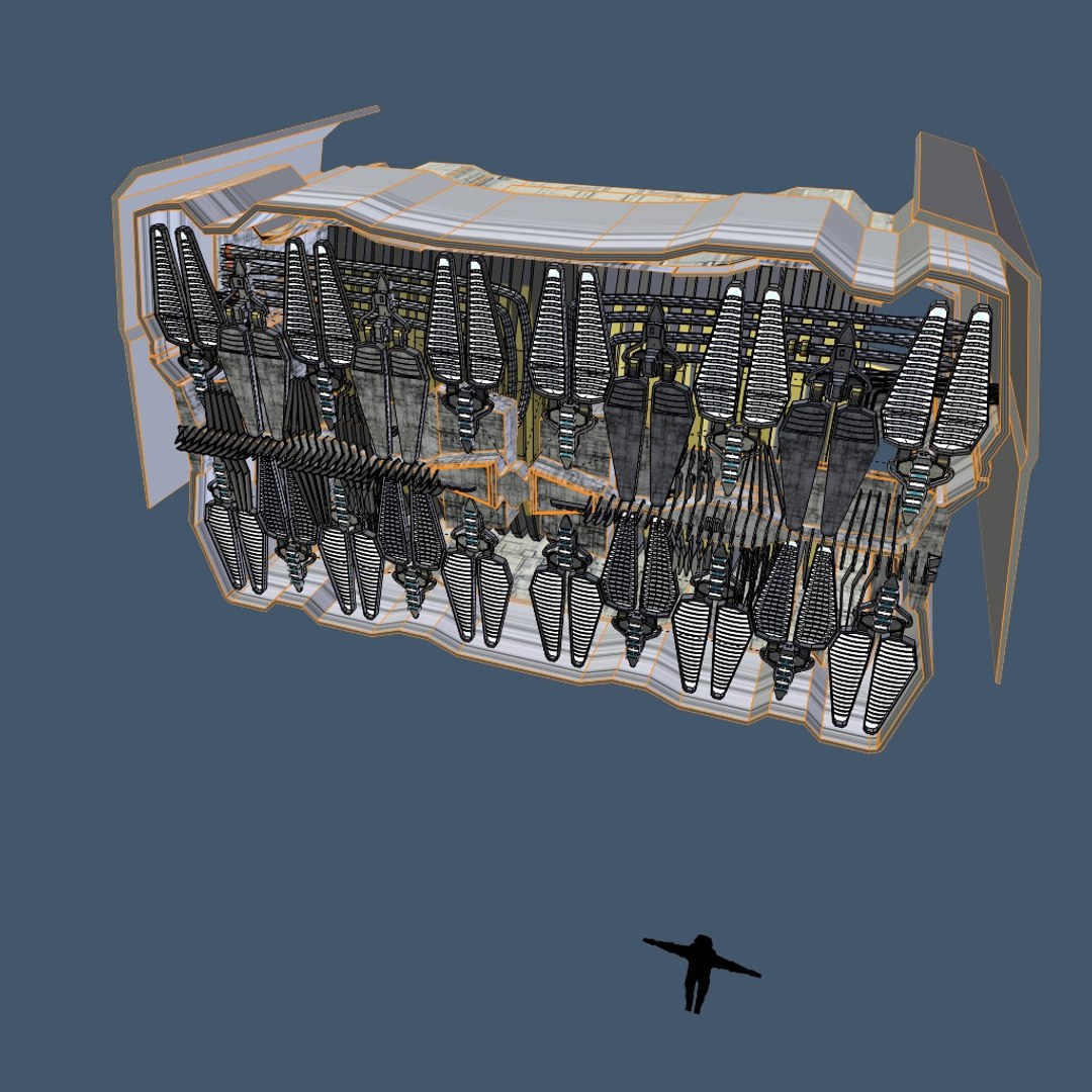 3d Drive Warp Spaceship Model