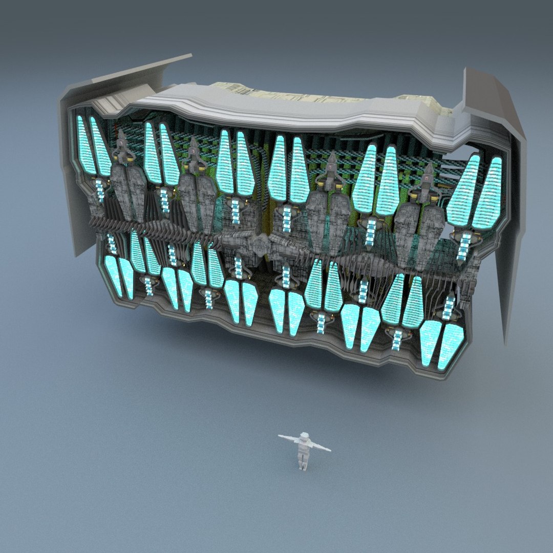 3d Drive Warp Spaceship Model