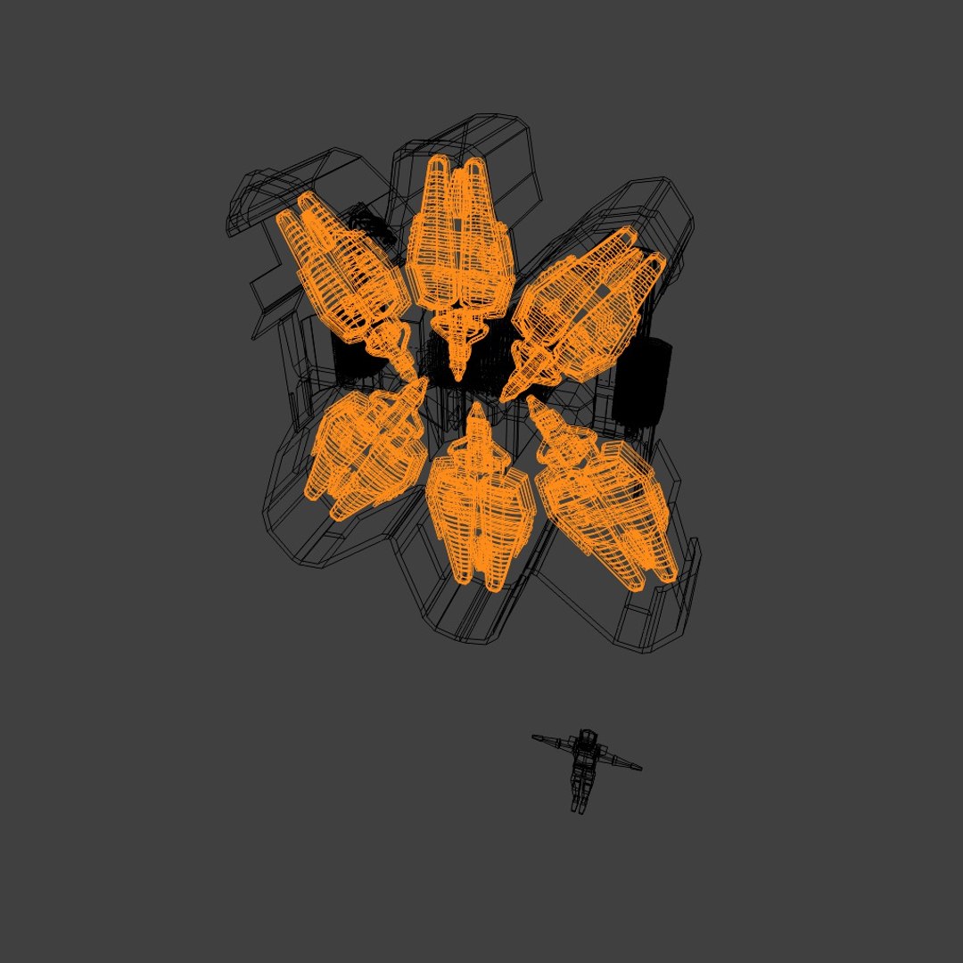 3d Drive Warp Spaceship Model