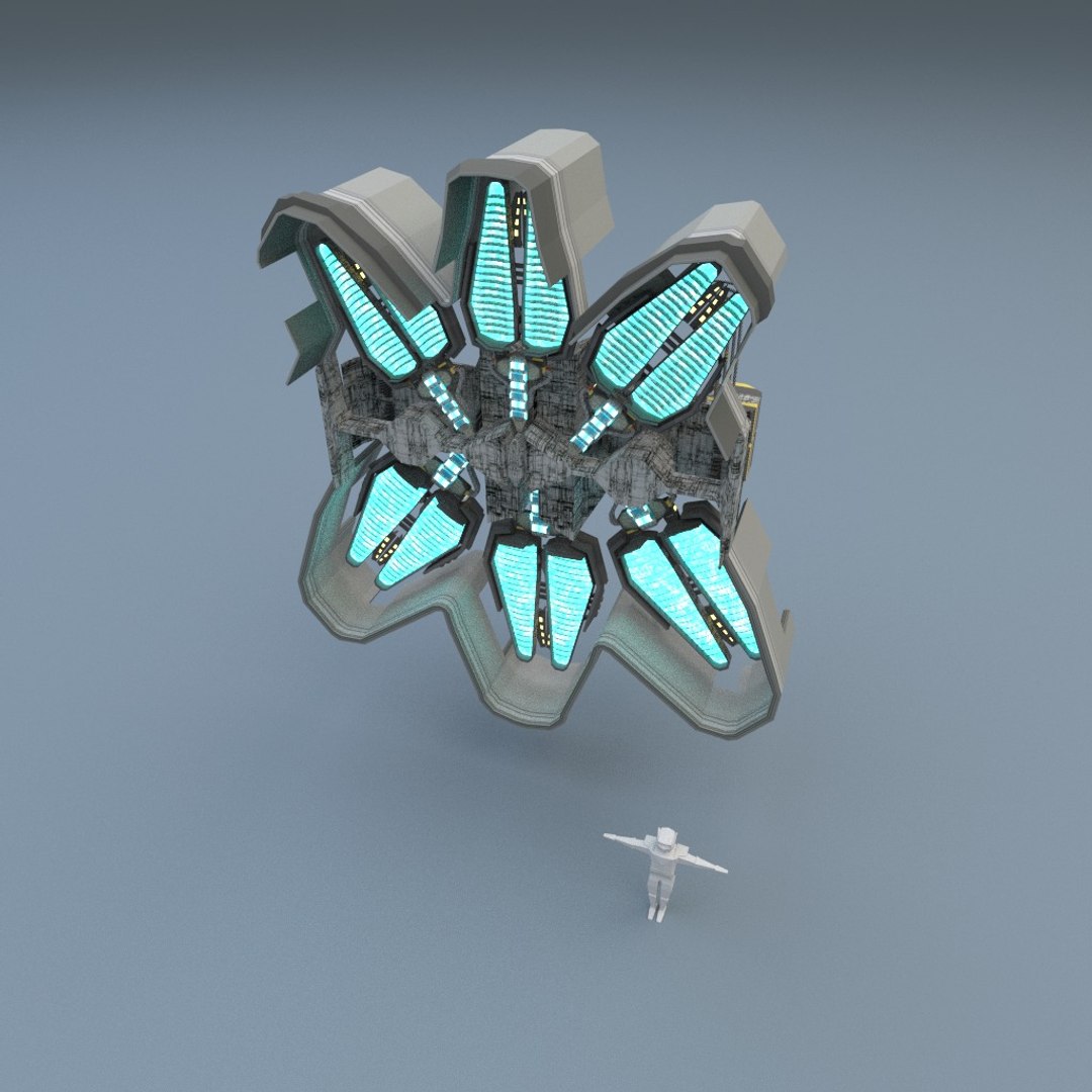 3d Drive Warp Spaceship Model