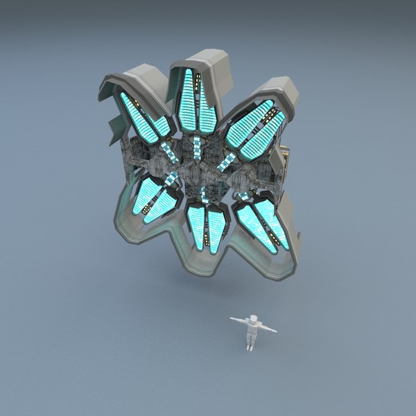 3d drive warp spaceship model