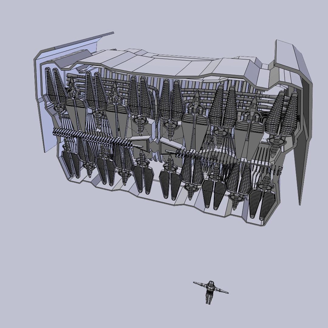 3d Drive Warp Spaceship Model