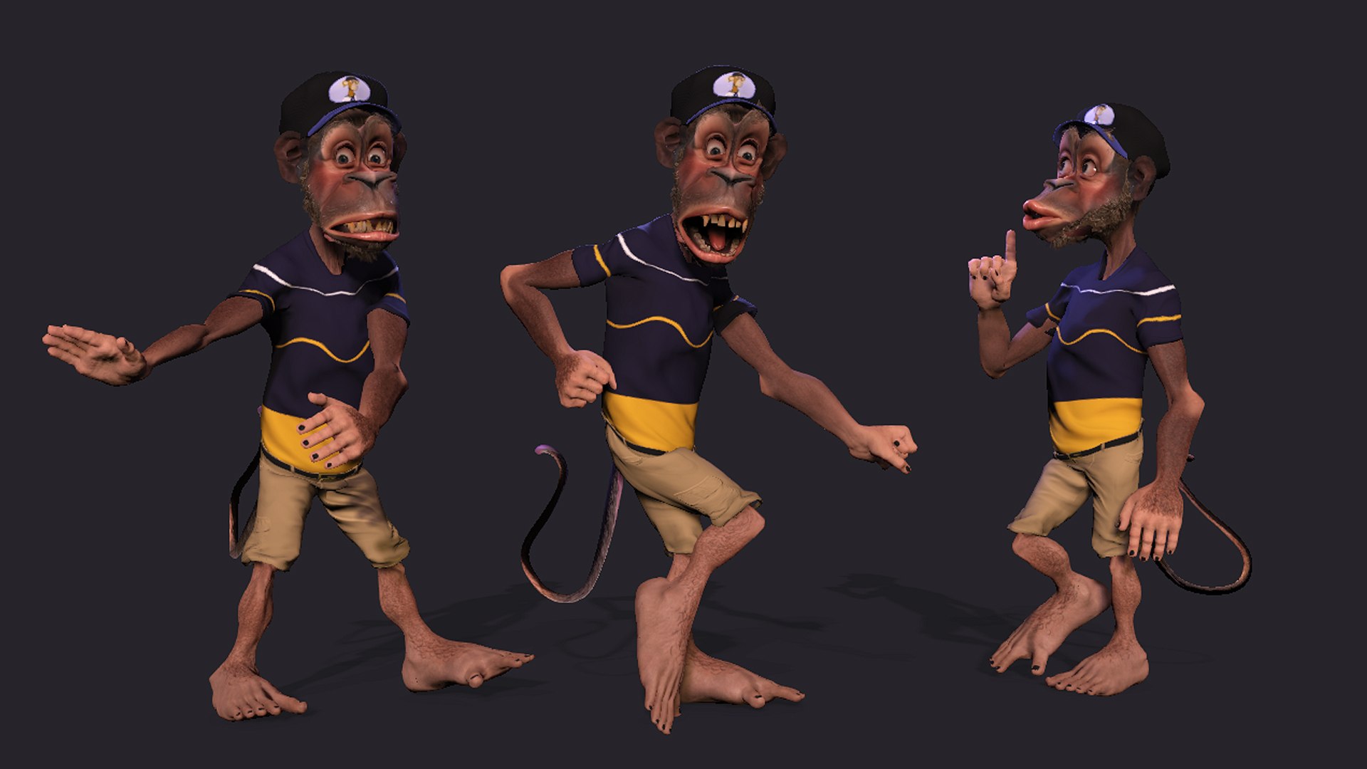 3D Monkey - TurboSquid 1835692