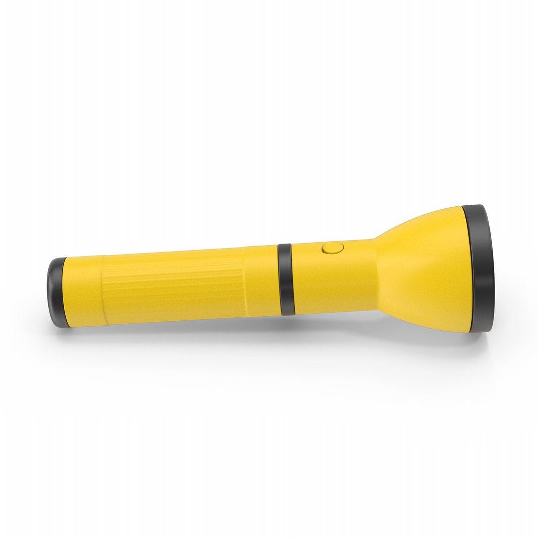 3D Yellow Flashlight model - TurboSquid 2089165