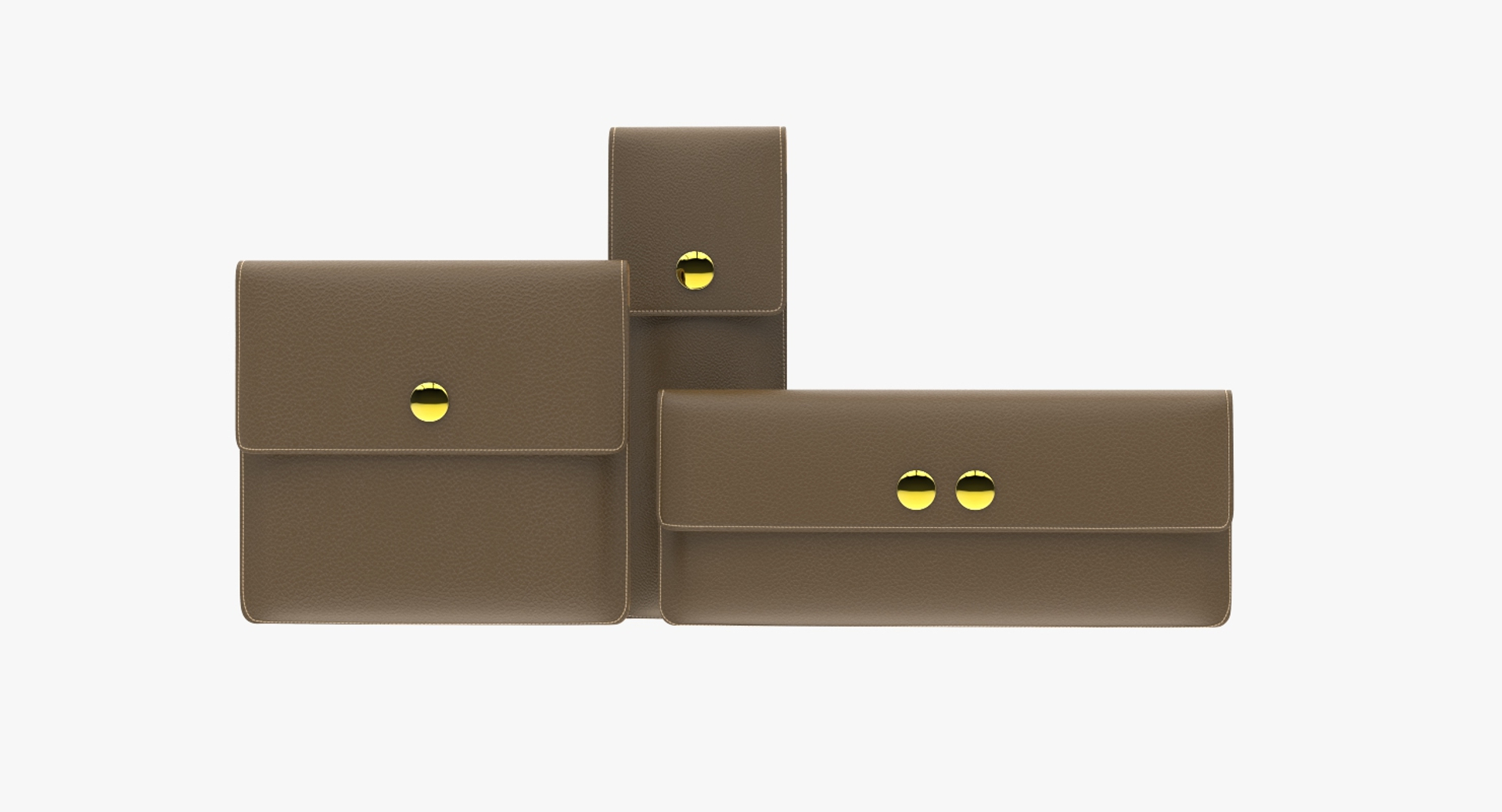 3 Leather Pouch Cases 3D Model - TurboSquid 1348048