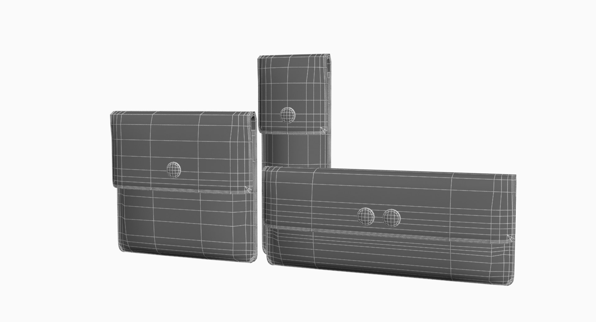 3 Leather Pouch Cases 3D Model - TurboSquid 1348048