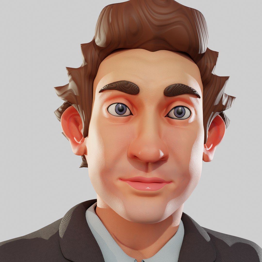 3D Jim Halpert Caricature Rig - TurboSquid 2012928
