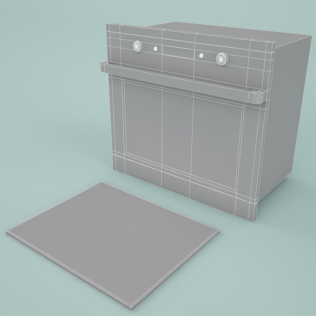 3d Model Oven Hob Installation
