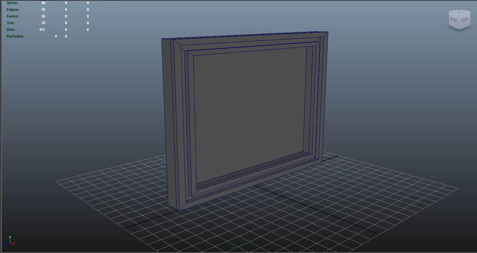 3d model low-poly frame