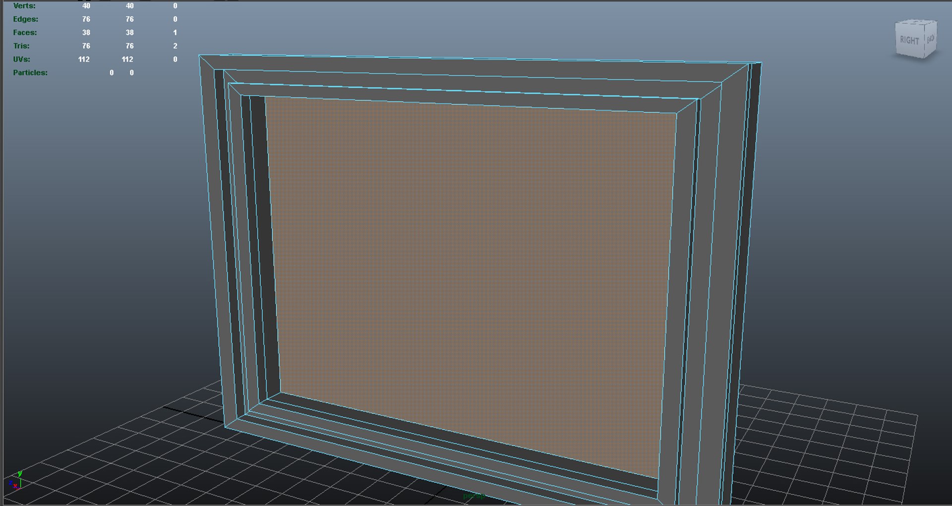 3d model low-poly frame
