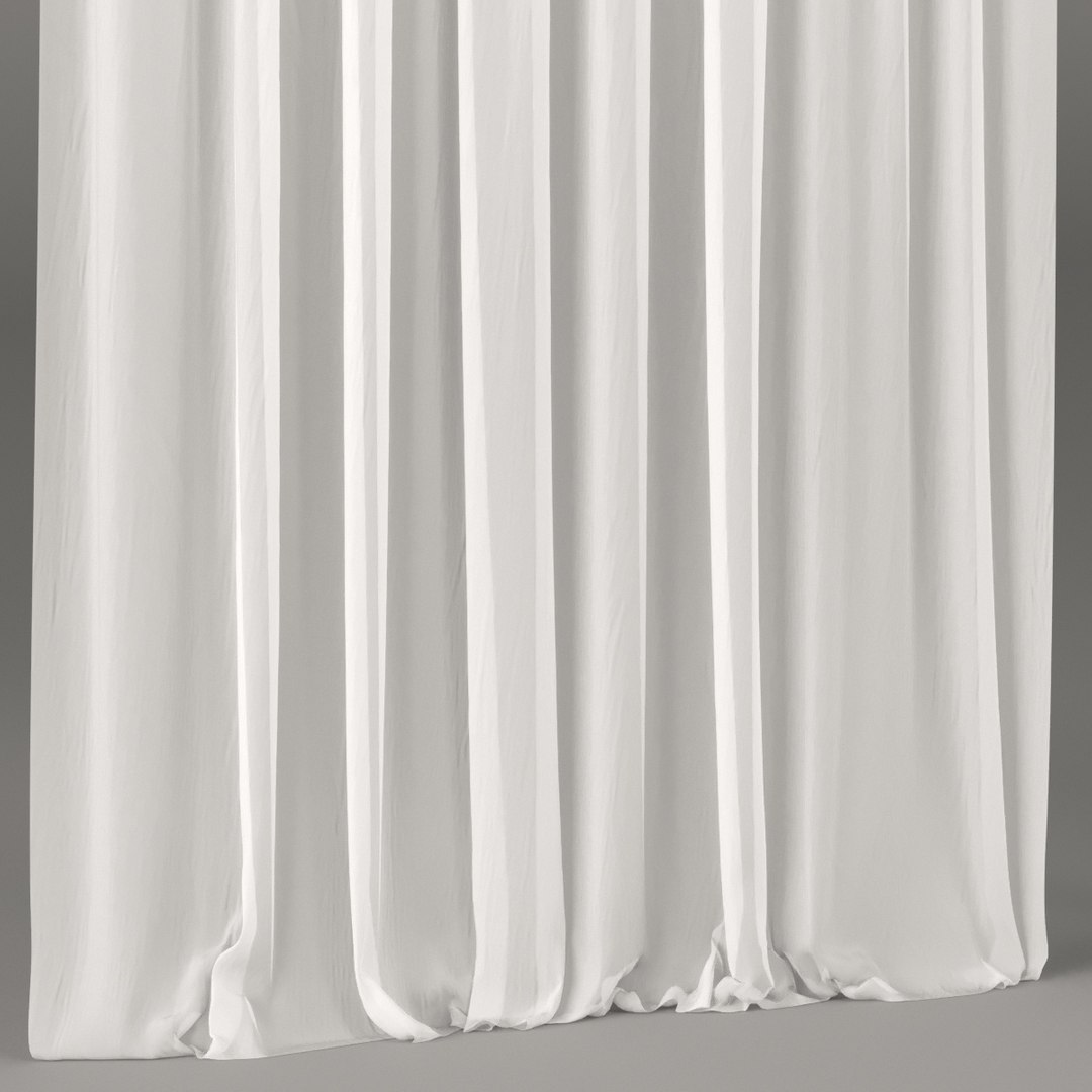 White Tulle 3D Model - TurboSquid 1371612