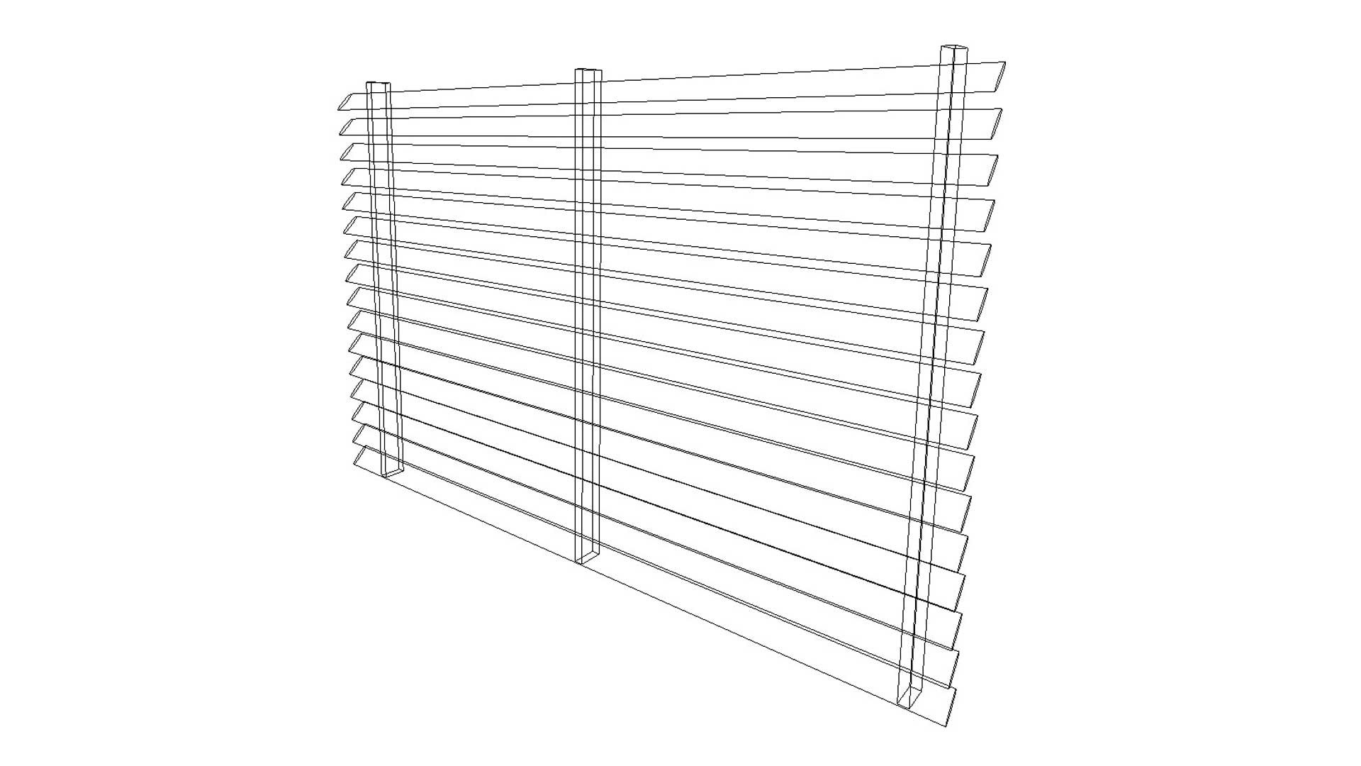 Exterior Aluminium Sun Screen Fixed Louvres 3D Model - TurboSquid 2051776
