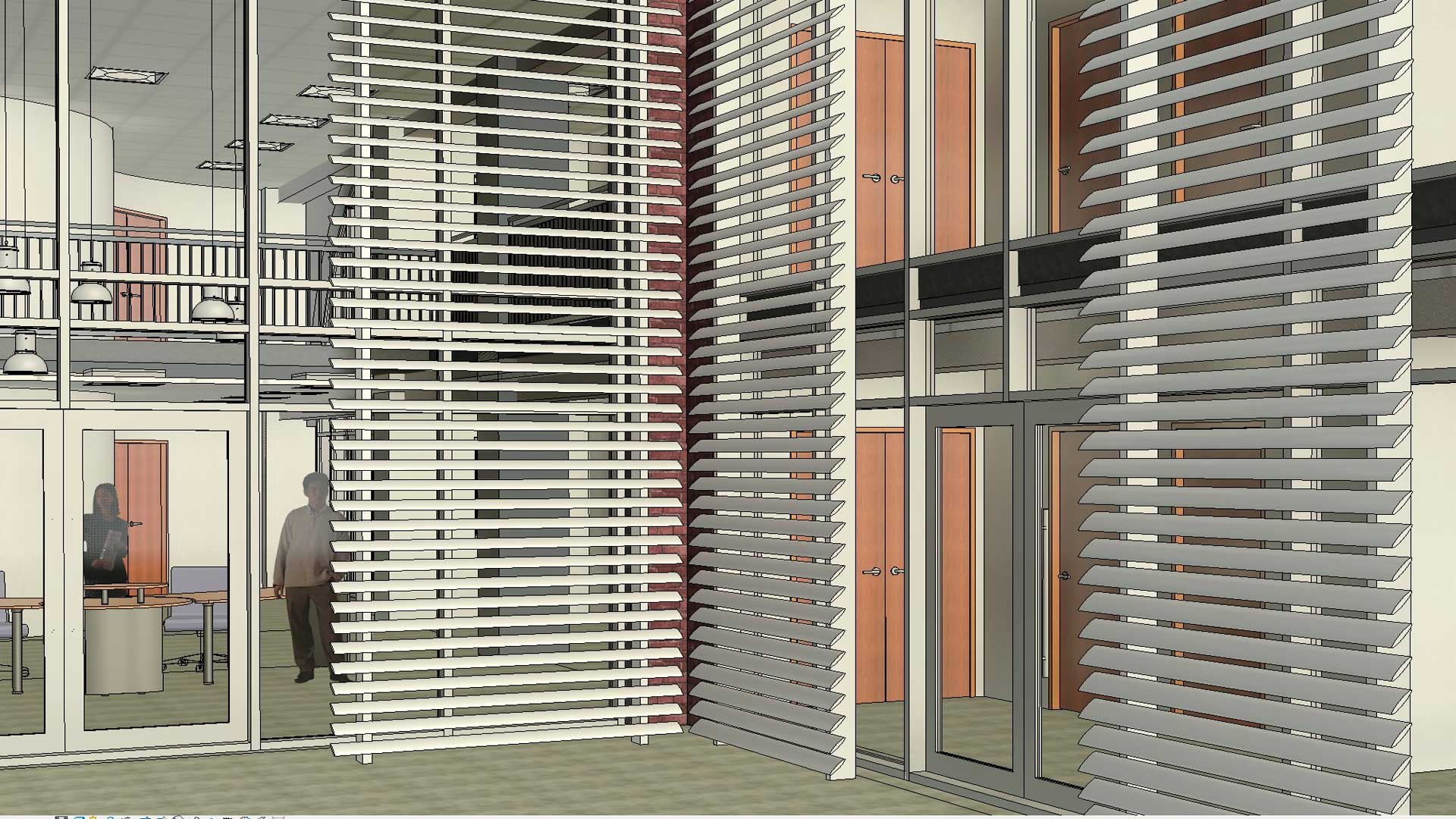 Exterior Aluminium Sun Screen Fixed Louvres 3D Model - TurboSquid 2051776