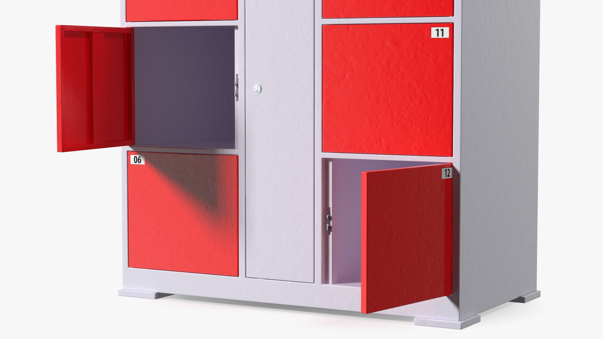 3D Automatic System Smart Locker Red Model - TurboSquid 2140470