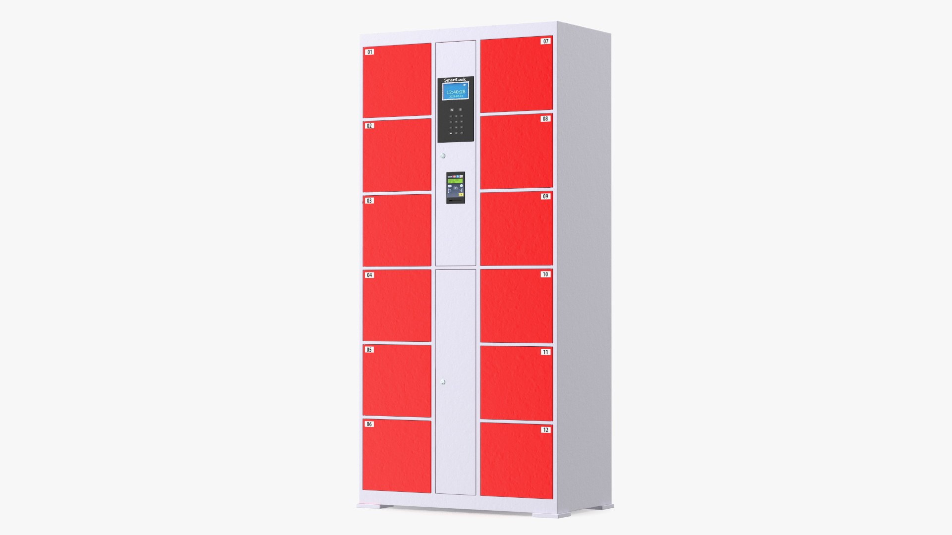 3D Automatic System Smart Locker Red model - TurboSquid 2140470