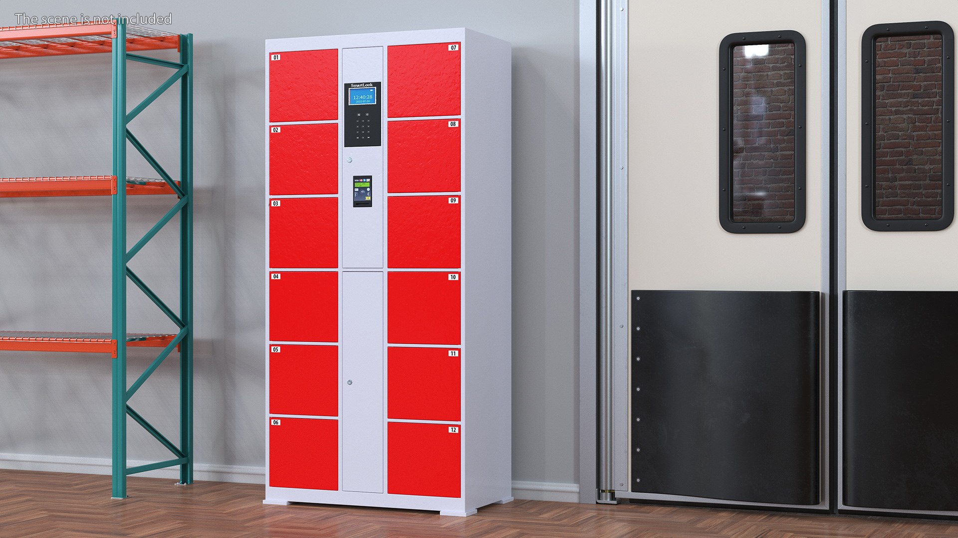 3D Automatic System Smart Locker Red Model - TurboSquid 2140470