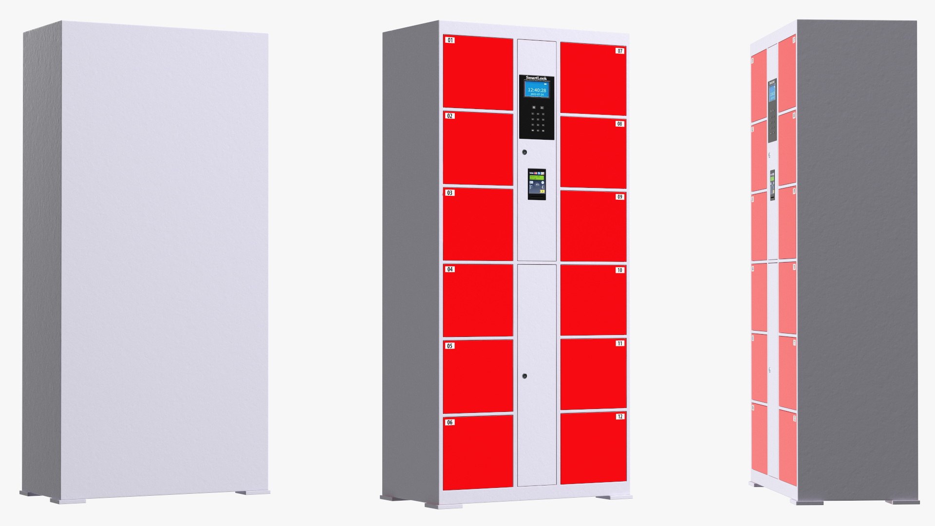 3D Automatic System Smart Locker Red Model - TurboSquid 2140470