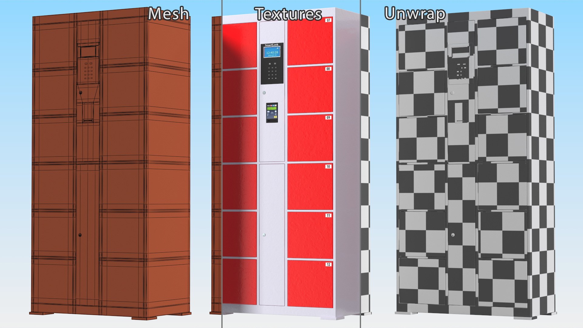 3D Automatic System Smart Locker Red Model - TurboSquid 2140470