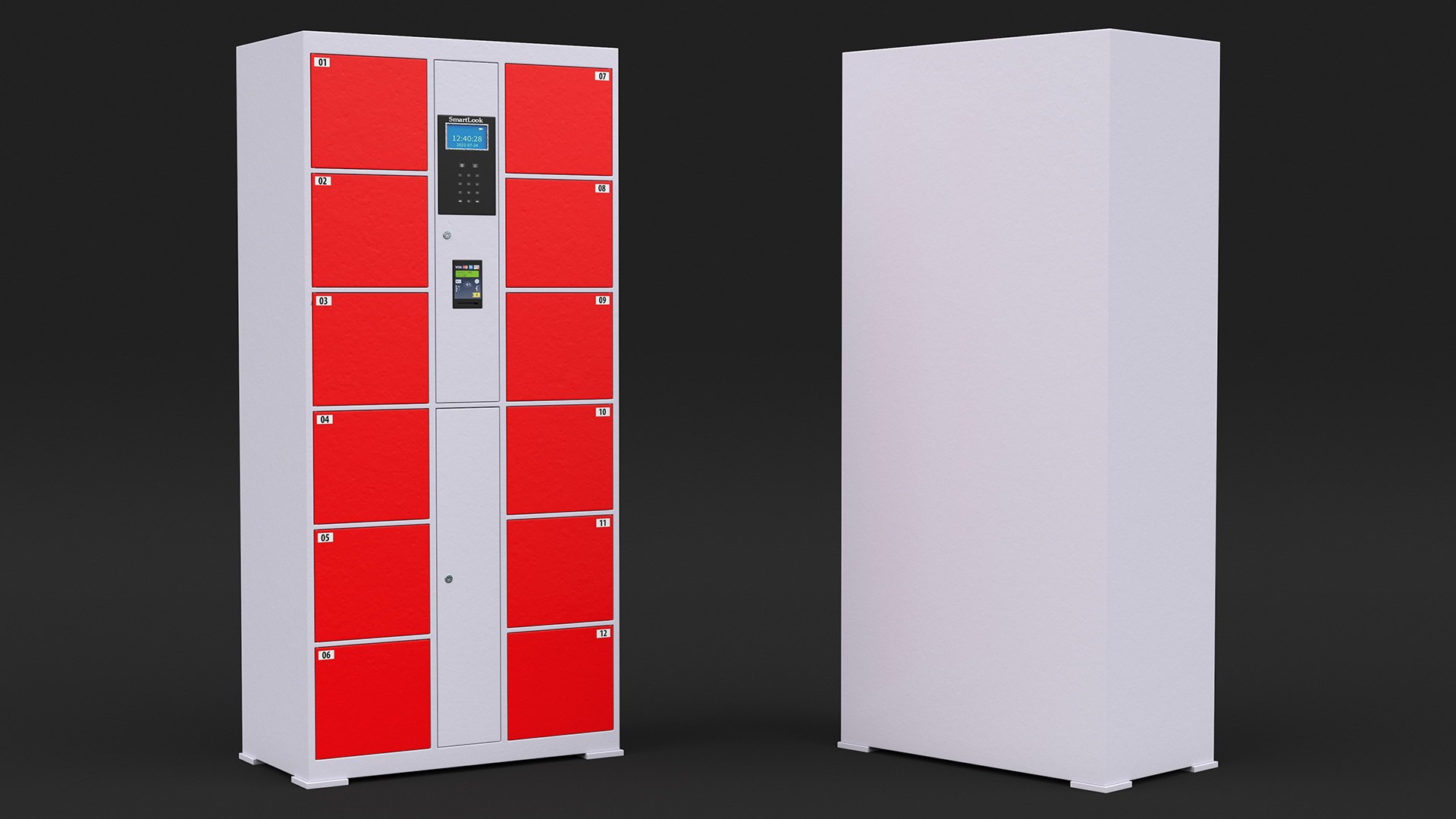 3D Automatic System Smart Locker Red Model - TurboSquid 2140470