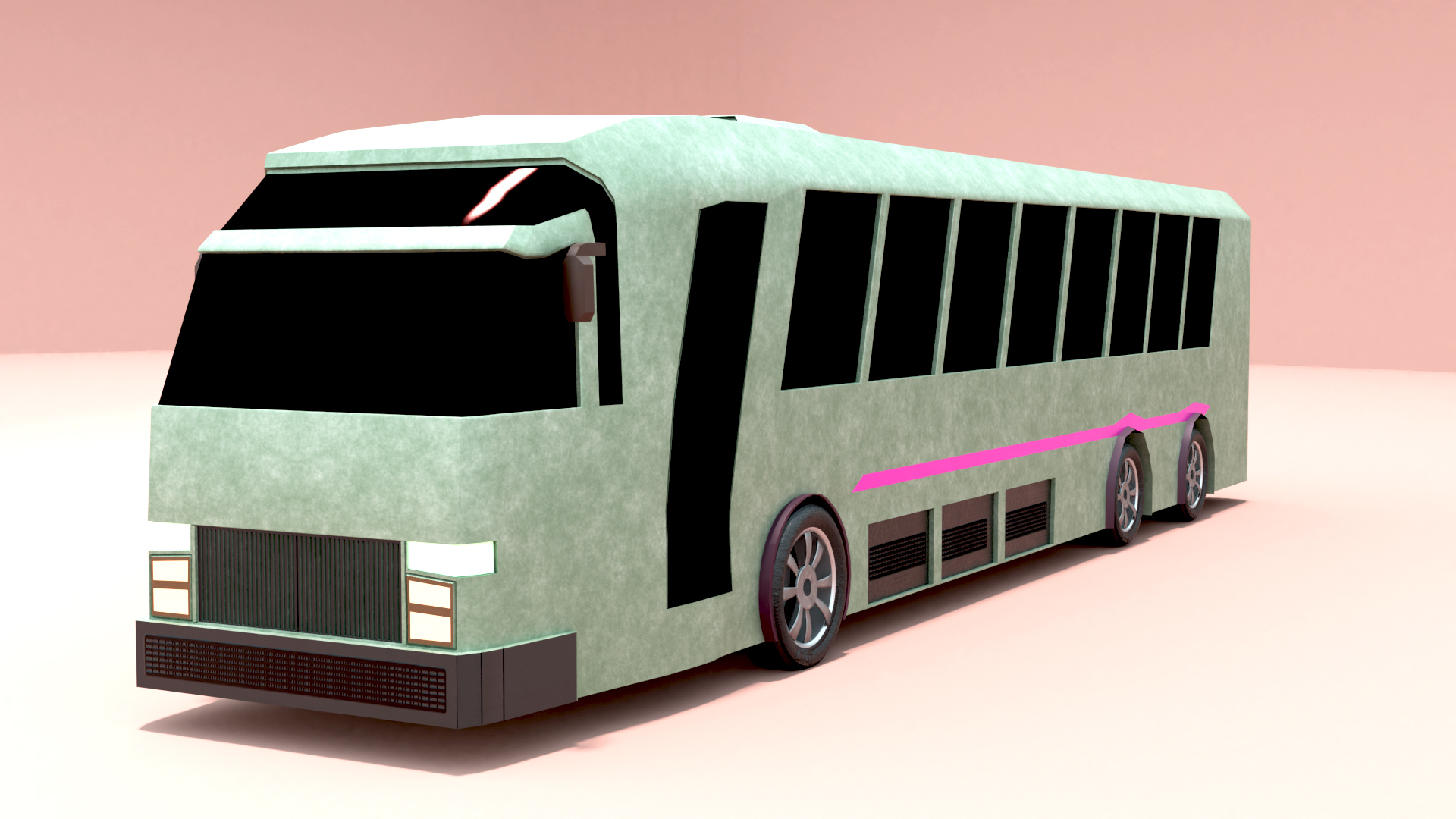 Bus 3D low-Poly Model Low-poly 3D model 3D model - TurboSquid 1755462
