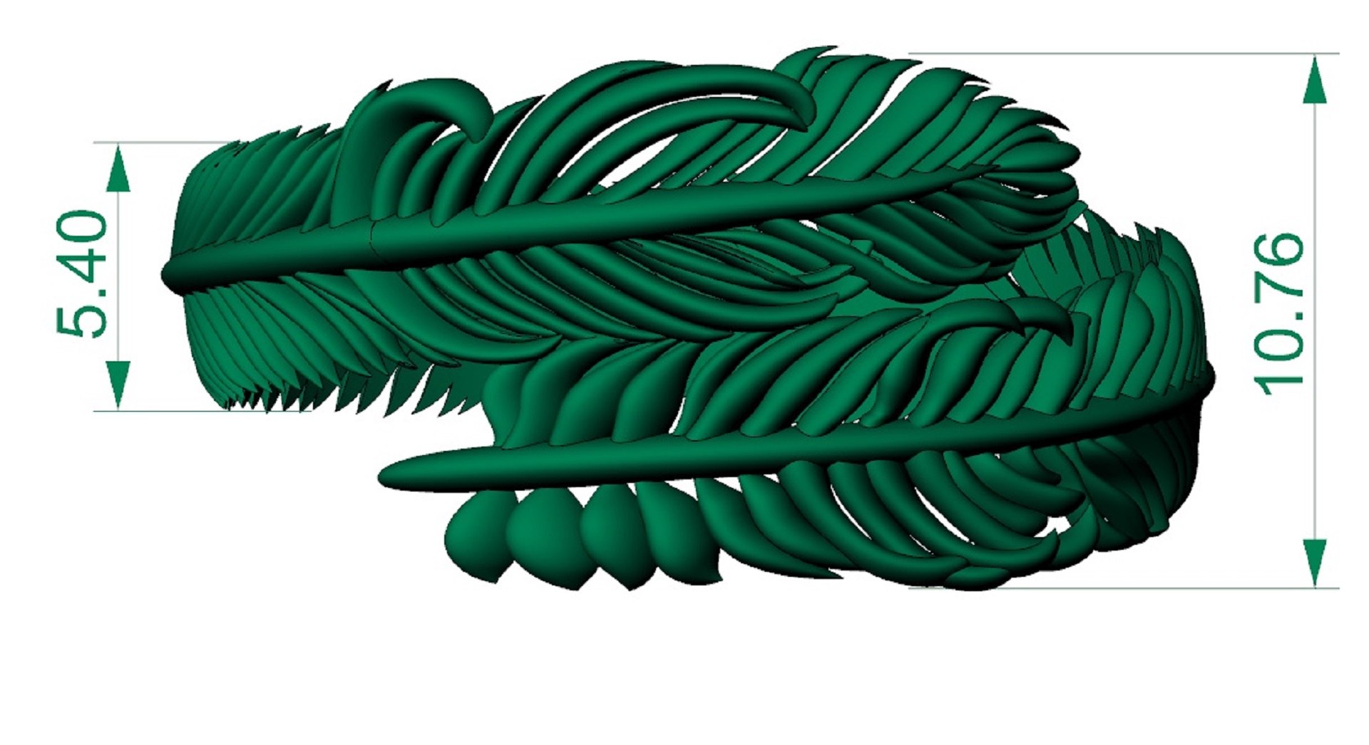 3D Ring Feather Model - TurboSquid 1623442