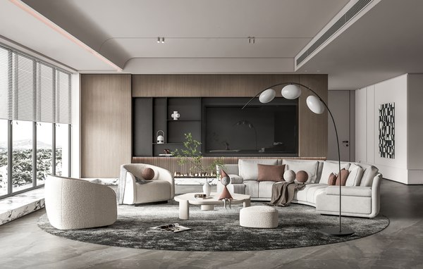 SKP-I-22-06-0002 Contemporary Living Room Modelo 3D - TurboSquid 1906402