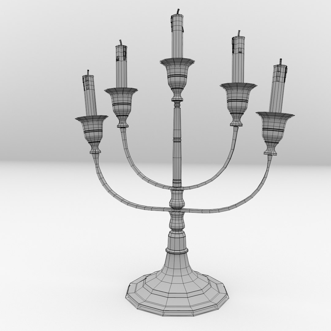 candlestick candle stick 3d model
