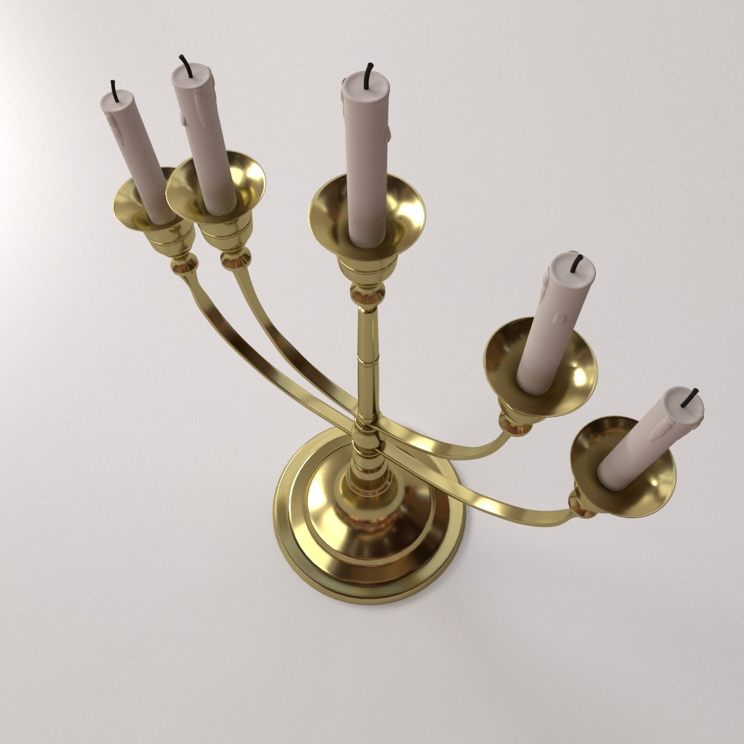 candlestick candle stick 3d model