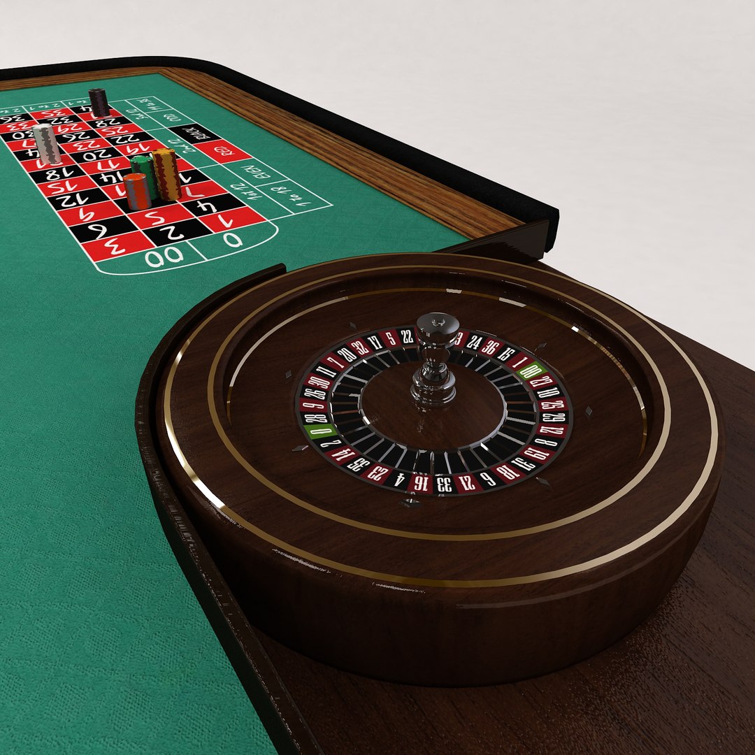 roulette wheel table 3d model