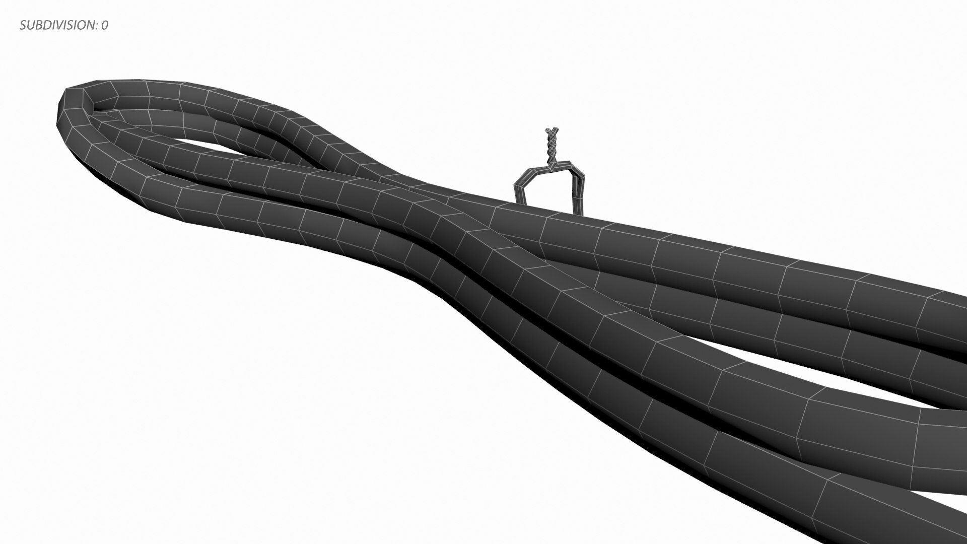 3D Model Folded Cable With Wire Mesh - TurboSquid 1876419