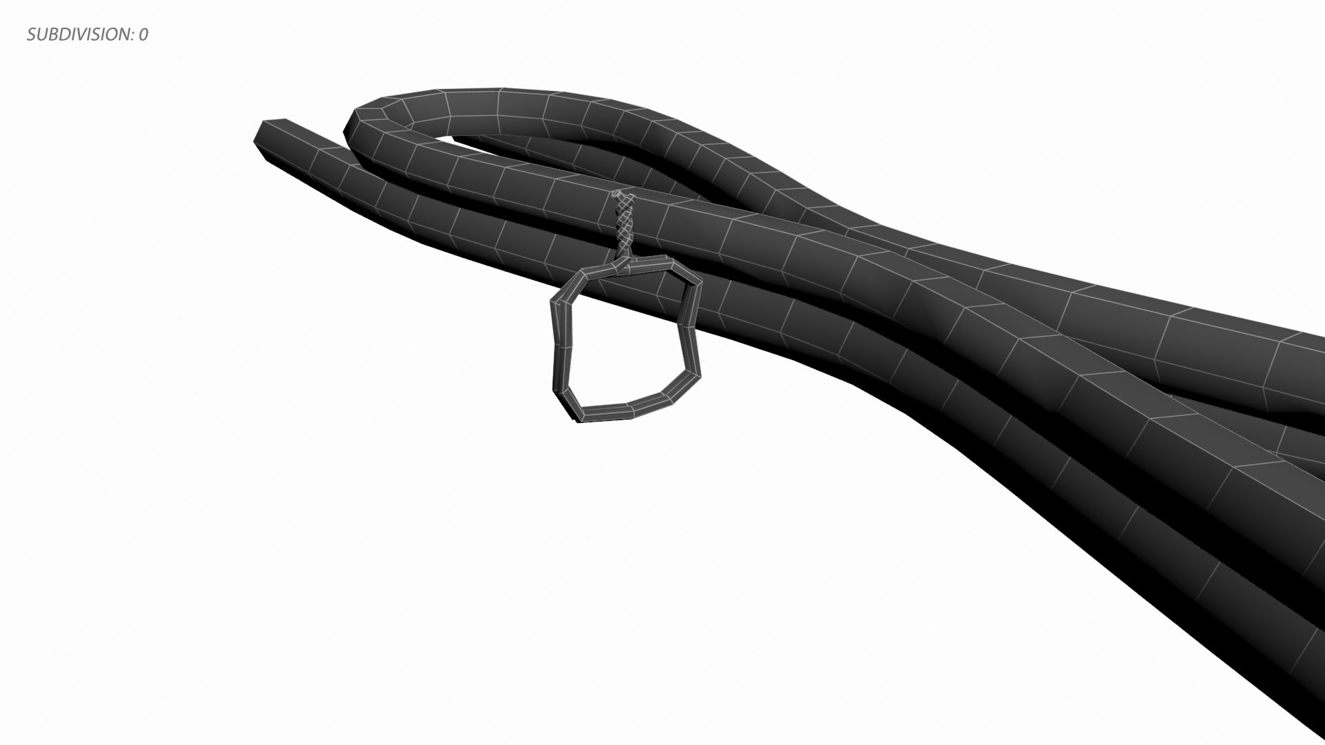 3D Model Folded Cable With Wire Mesh - TurboSquid 1876419